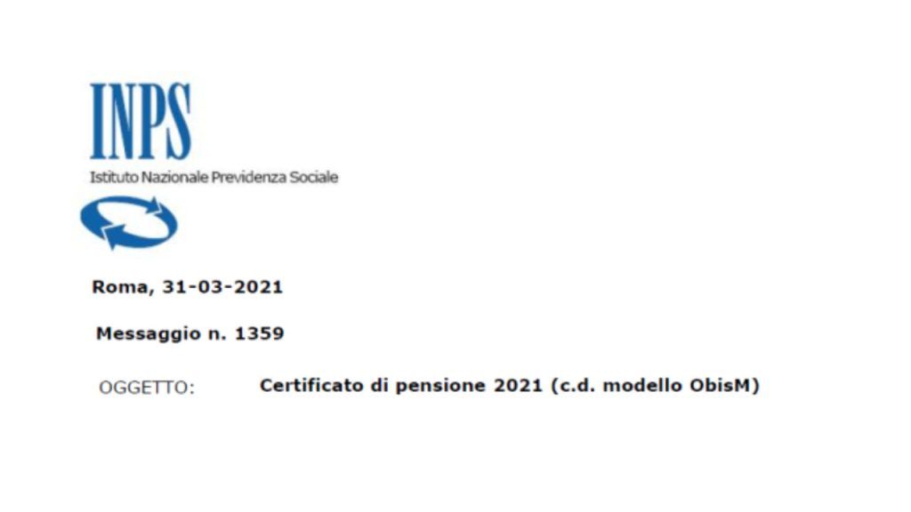 Come scaricare il certificato di pensione (ObisM) direttamente dall'INPS